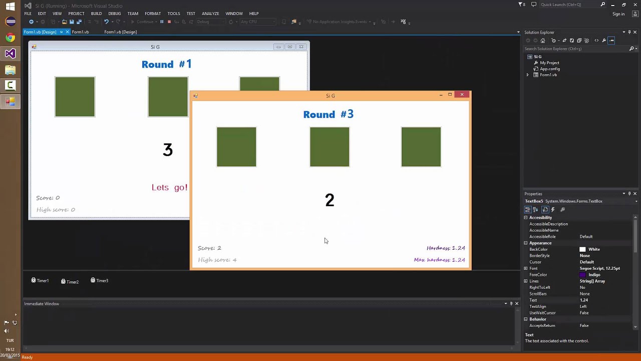 Visual Basic: Creating a simple mini game [Time Lapse(6 h = 6 m ...