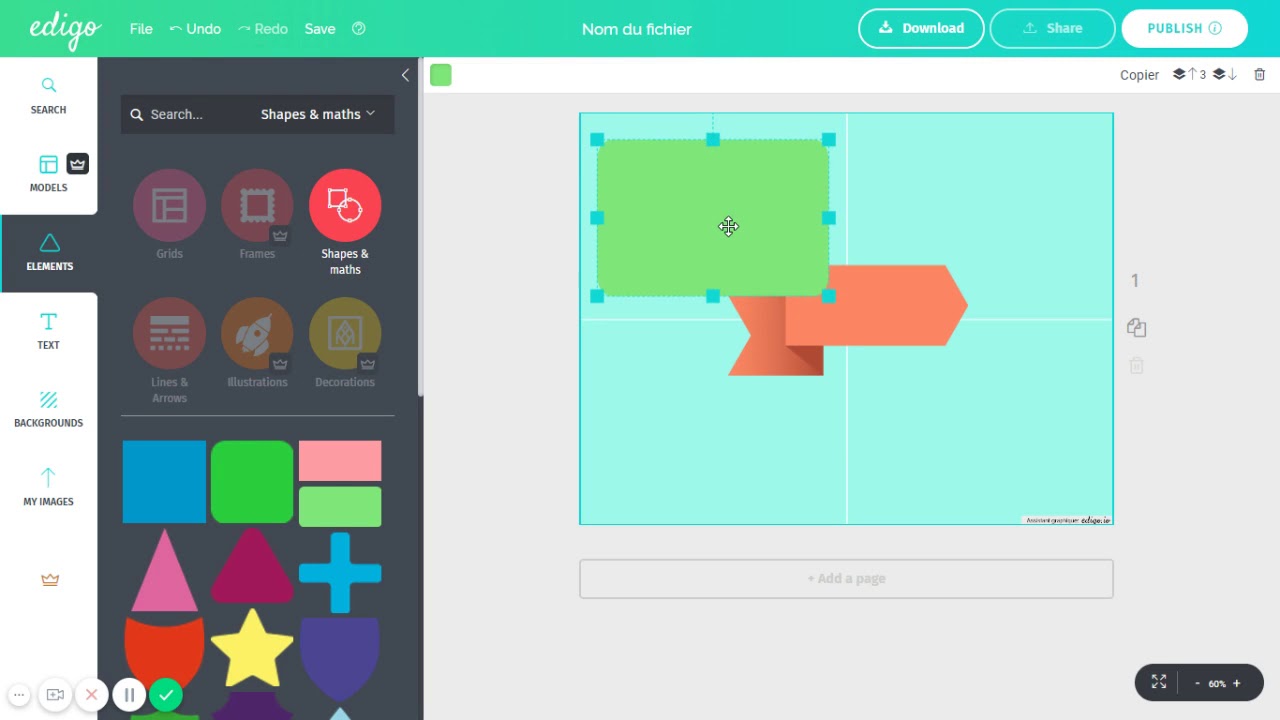 How to create with the Edigo's free version - YouTube