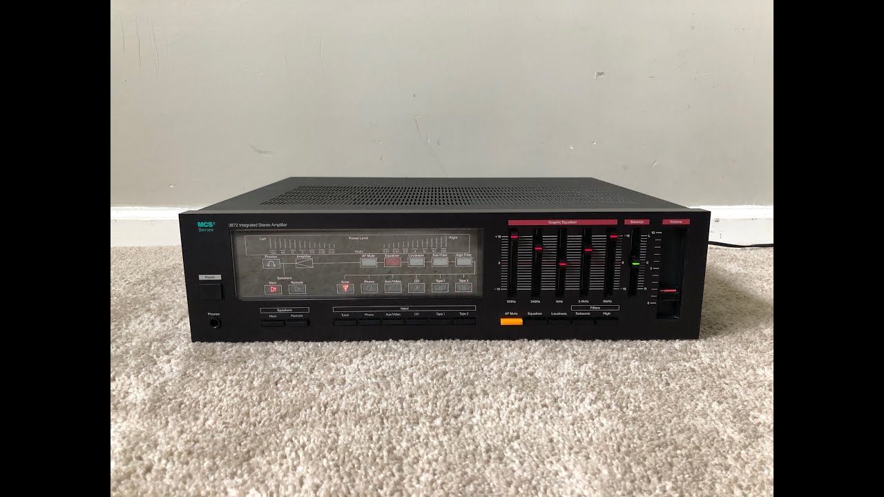 Modular Component Systems MCS 3872 Home Stereo Integrated Amplifier ...