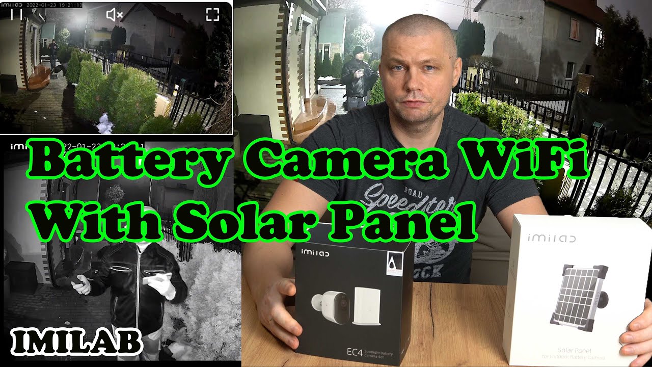 Battery camera with solar panel, IMILAB EC4 - YouTube