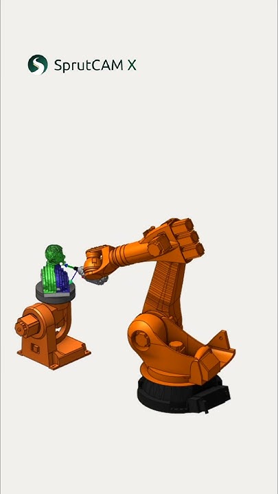 SprutCAM X Robot milling simulation - YouTube