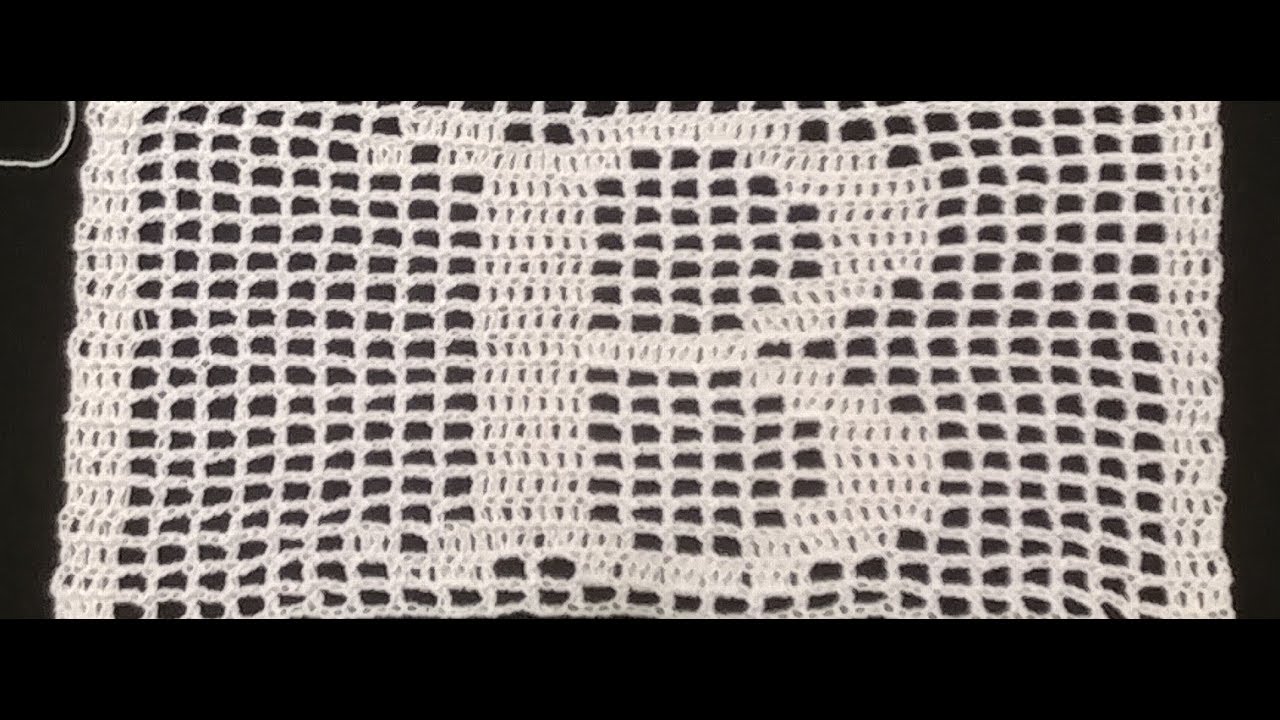 Filet Crochet Letter B - YouTube