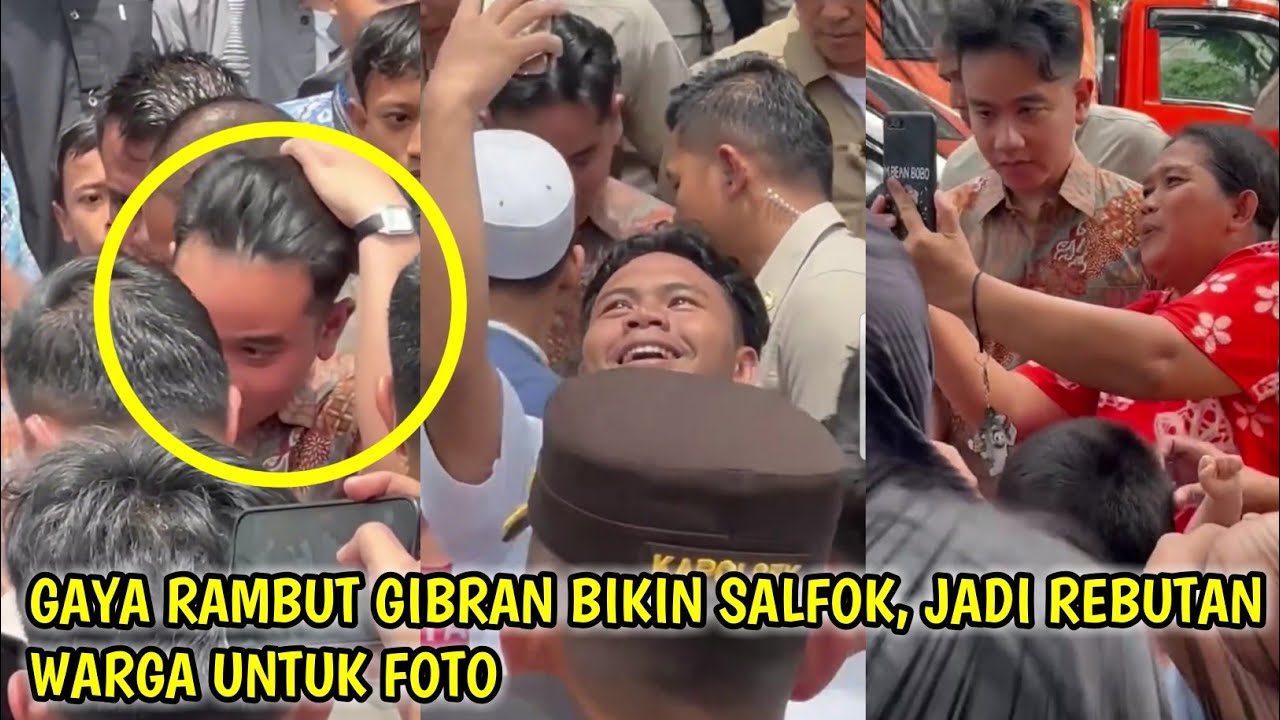 Wapres Gibran Bikin Salfok Dgn Gaya Rambut Baru Jadi Rebutan Warga Yg ...