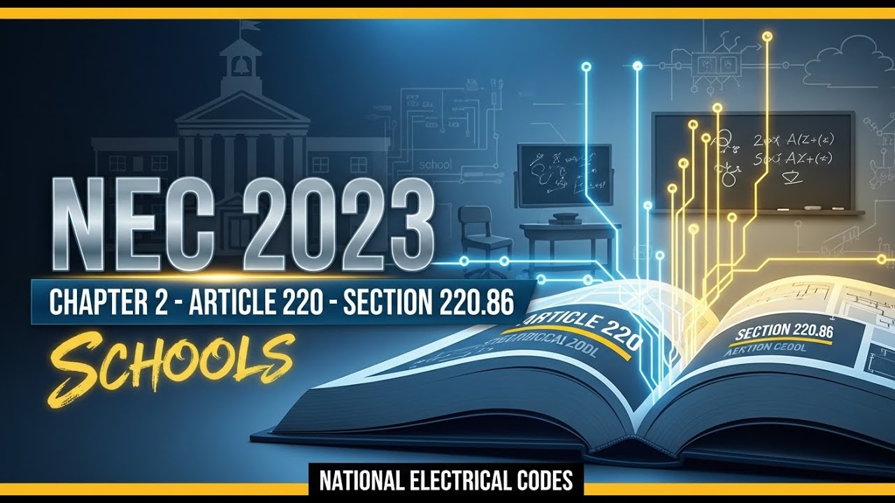 Section 220.86 Schools - NEC 2023 - Chapter 2 - Article 220 - YouTube