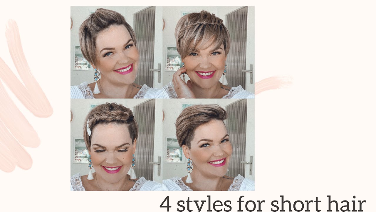 Hair & Make Up - 4 styles for short hair - YouTube