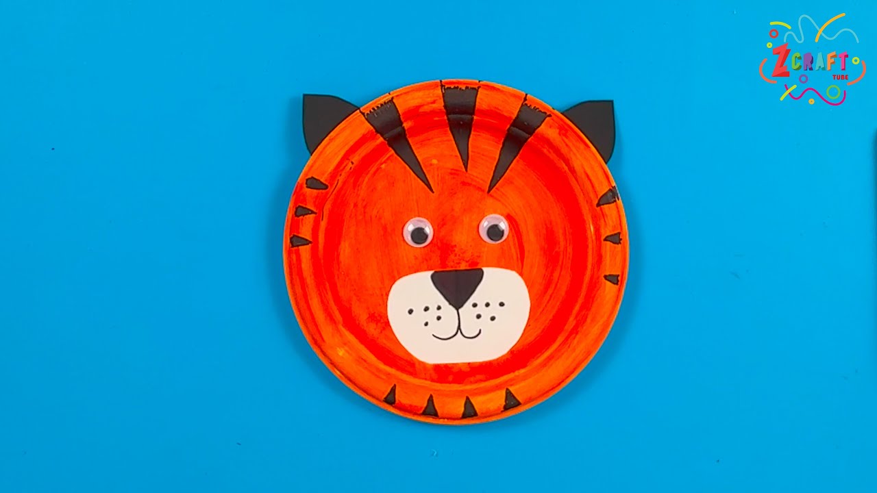 Easy Paper Plate Tiger Craft for Kids | Fun DIY Animal Craft 🐯 #diy # ...