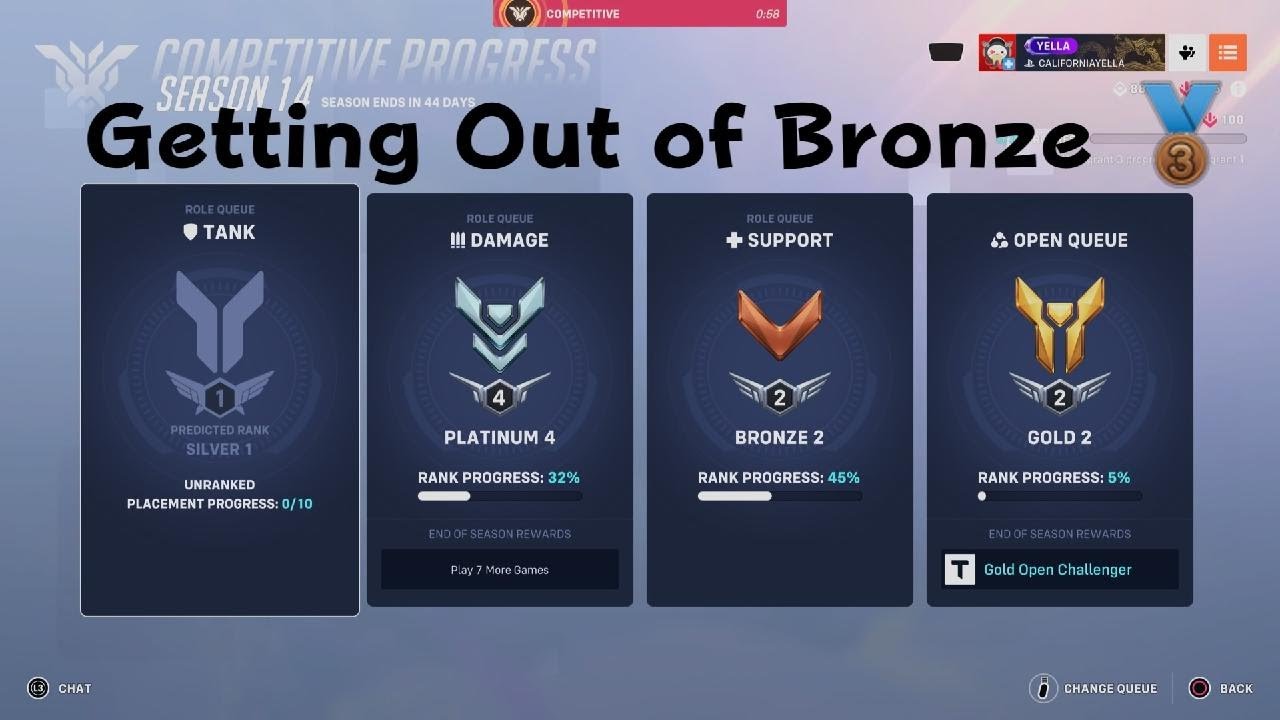 OW2 Competitive * Getting Out of Bronze - YouTube