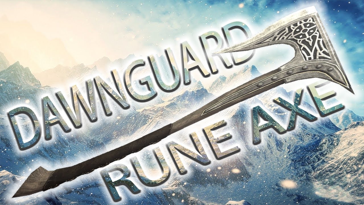 193. Skyrim Unique weapon : Dawnguard Rune Axe - YouTube