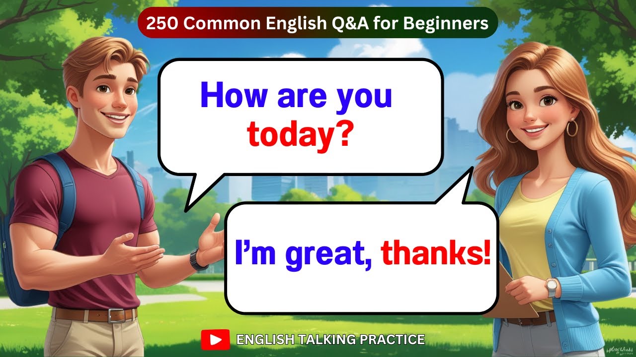 Daily Routine English Conversation for Beginners | 250 Common Questions ...