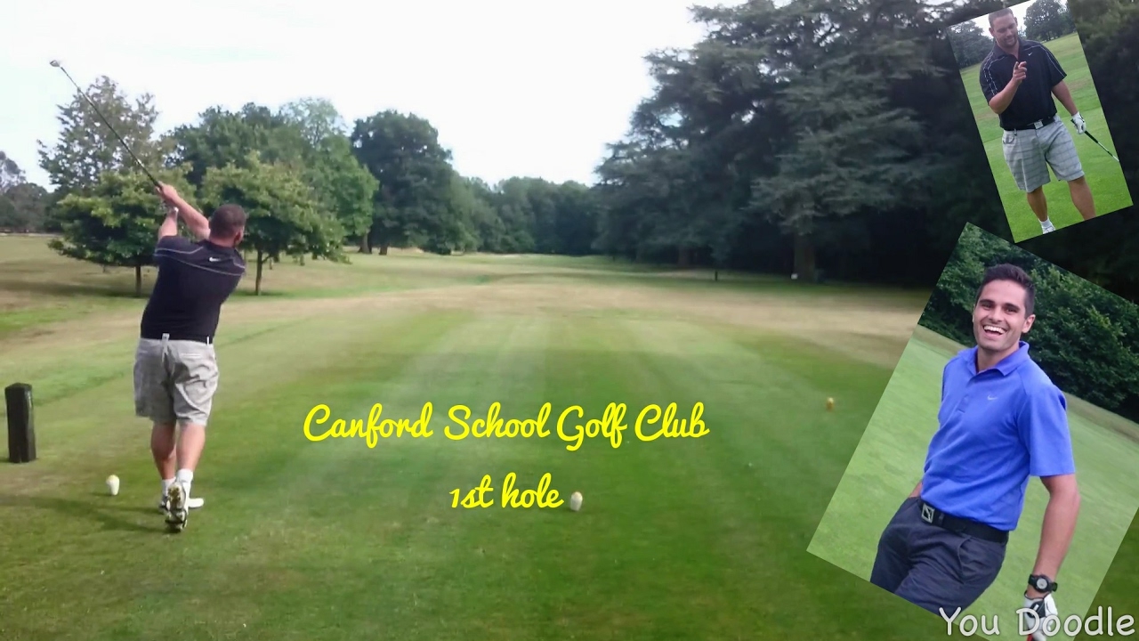 Canford school golf club, hole 1 - YouTube