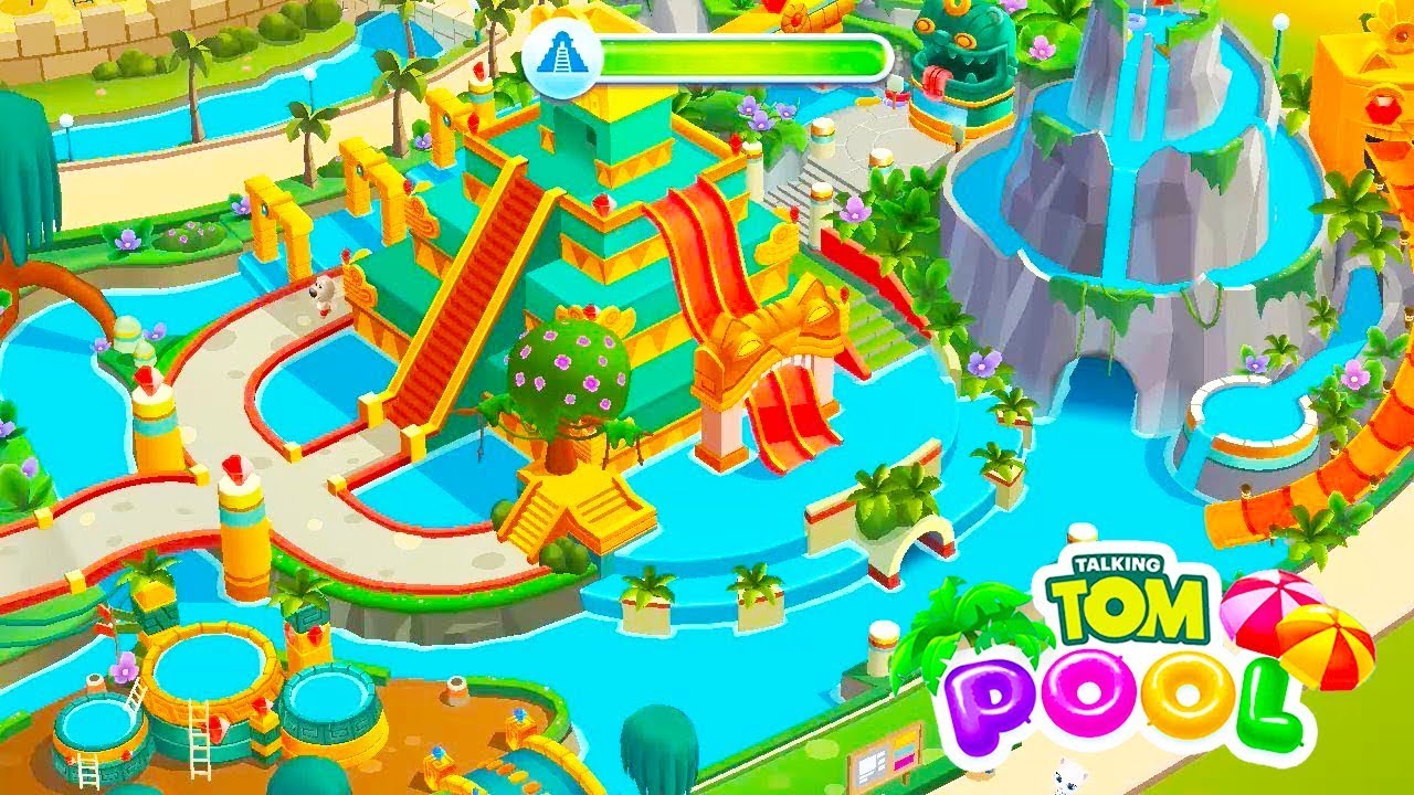 Talking Tom Pool Building The Lost City At Once |Talking Tom game - YouTube