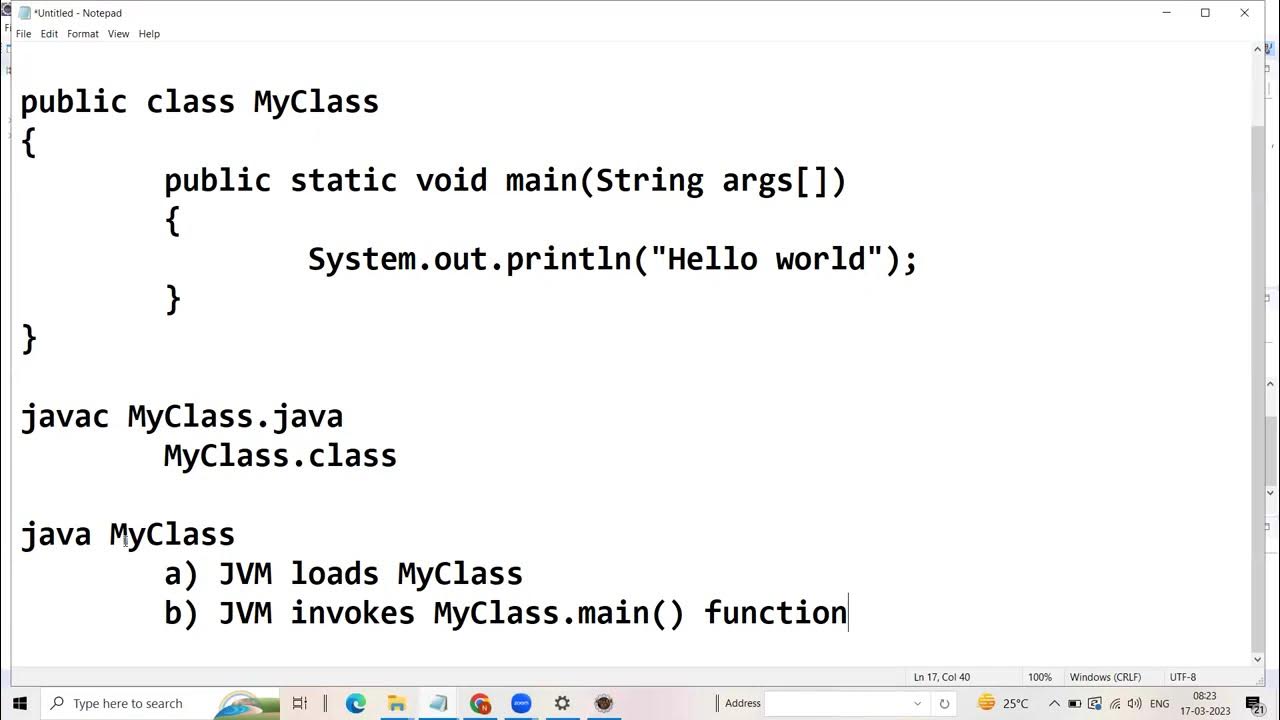 Core JAVA 16 What happens when you say 'java MyClass' - YouTube