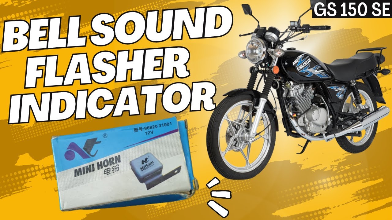 Bell Sound Flasher Indicator Installation In Bike | Suzuki GS 150 - YouTube