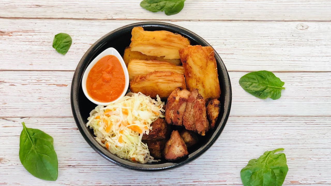 Yuca Frita con Chicharrón - YouTube
