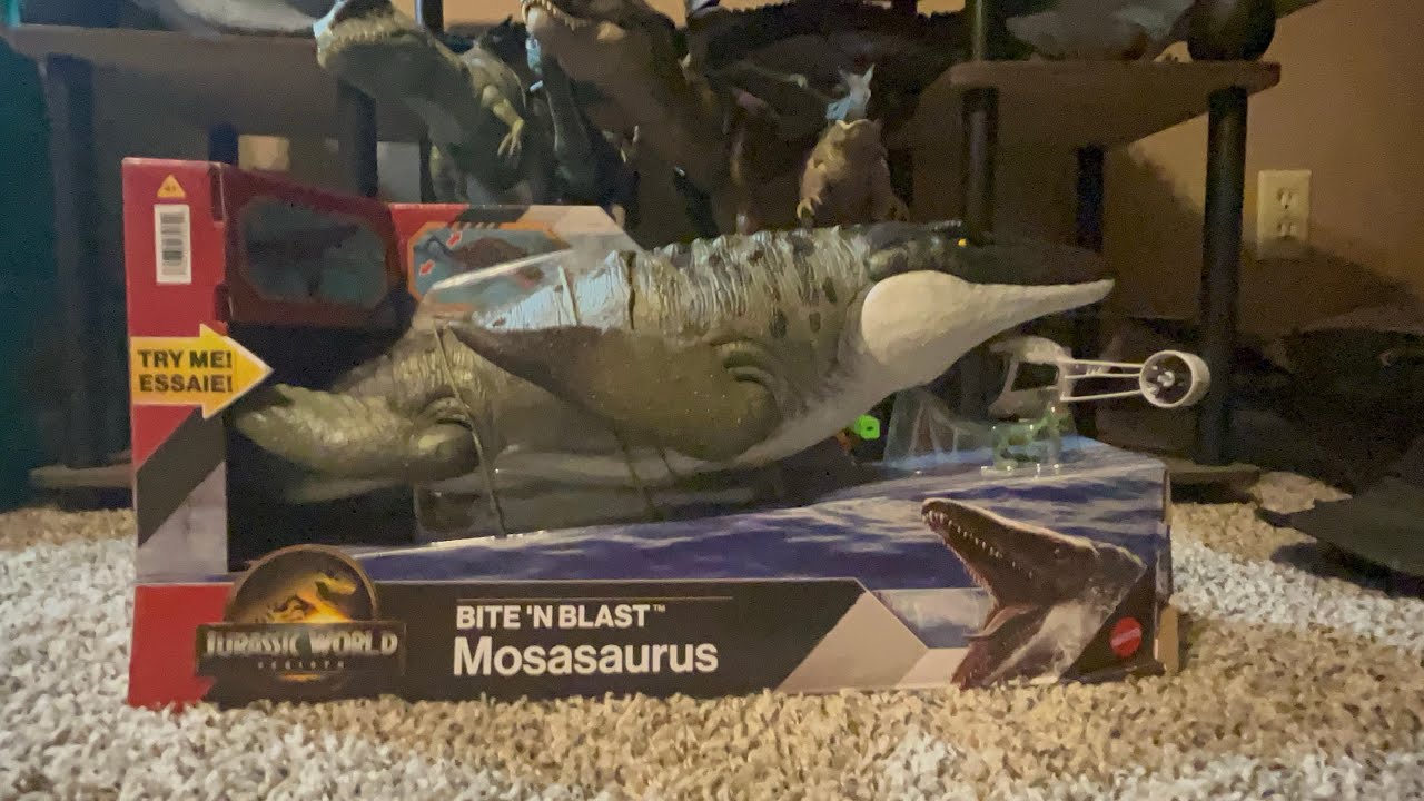 Mattel Jurassic World: Rebirth Bite ‘N Blast Mosasaurus figure review ...