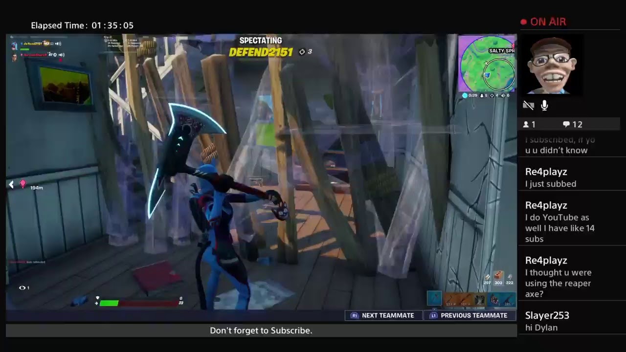Fortnite Fun with friends Reaper Axe - YouTube