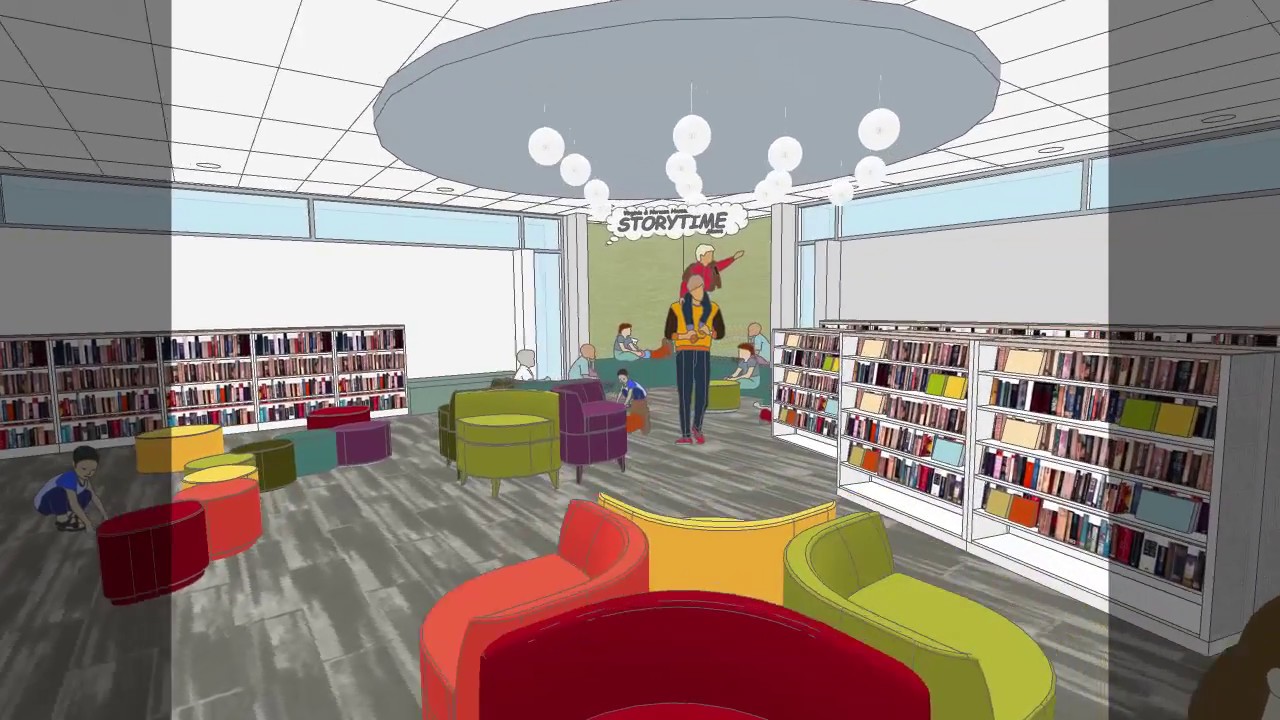 Placentia Library Renovation Fly-Through - YouTube
