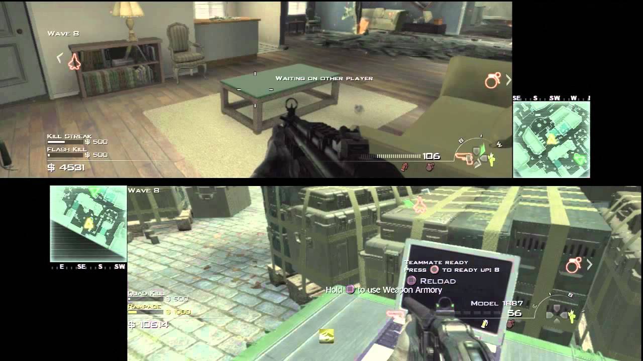 MW3 - Survival Mode #3 - Split Screen - YouTube