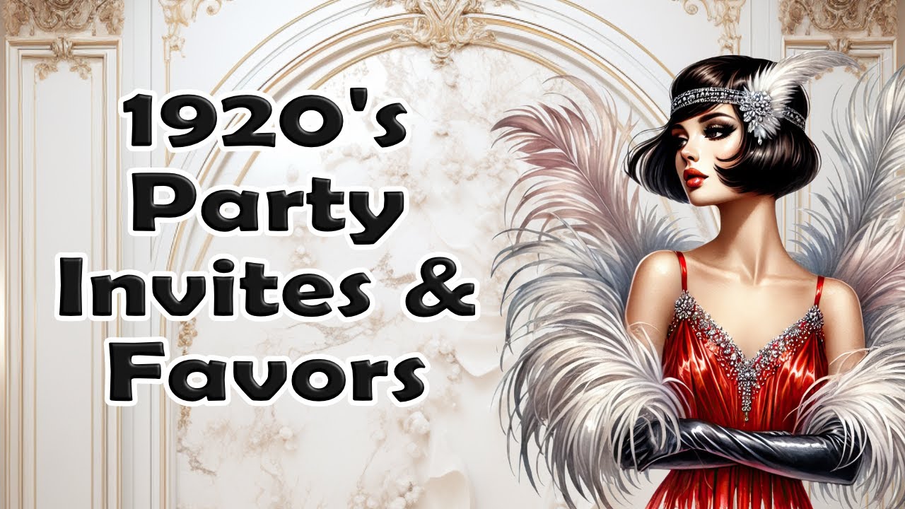 Plan A 1920's Party With Me! Invites and Favor Boxes - YouTube