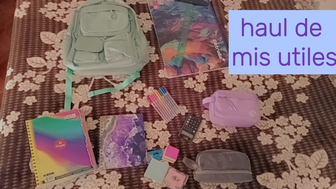 haul de mis utiles escolares - YouTube