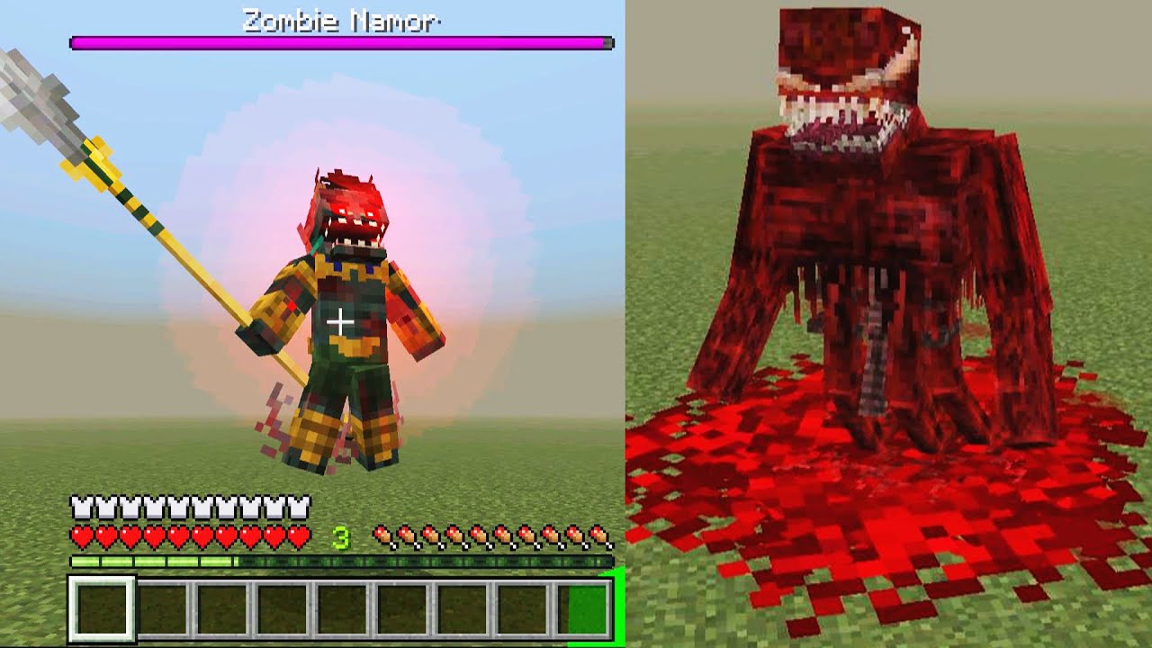 Marvel Zombies addon in Minecraft PE Bedrock edition - YouTube