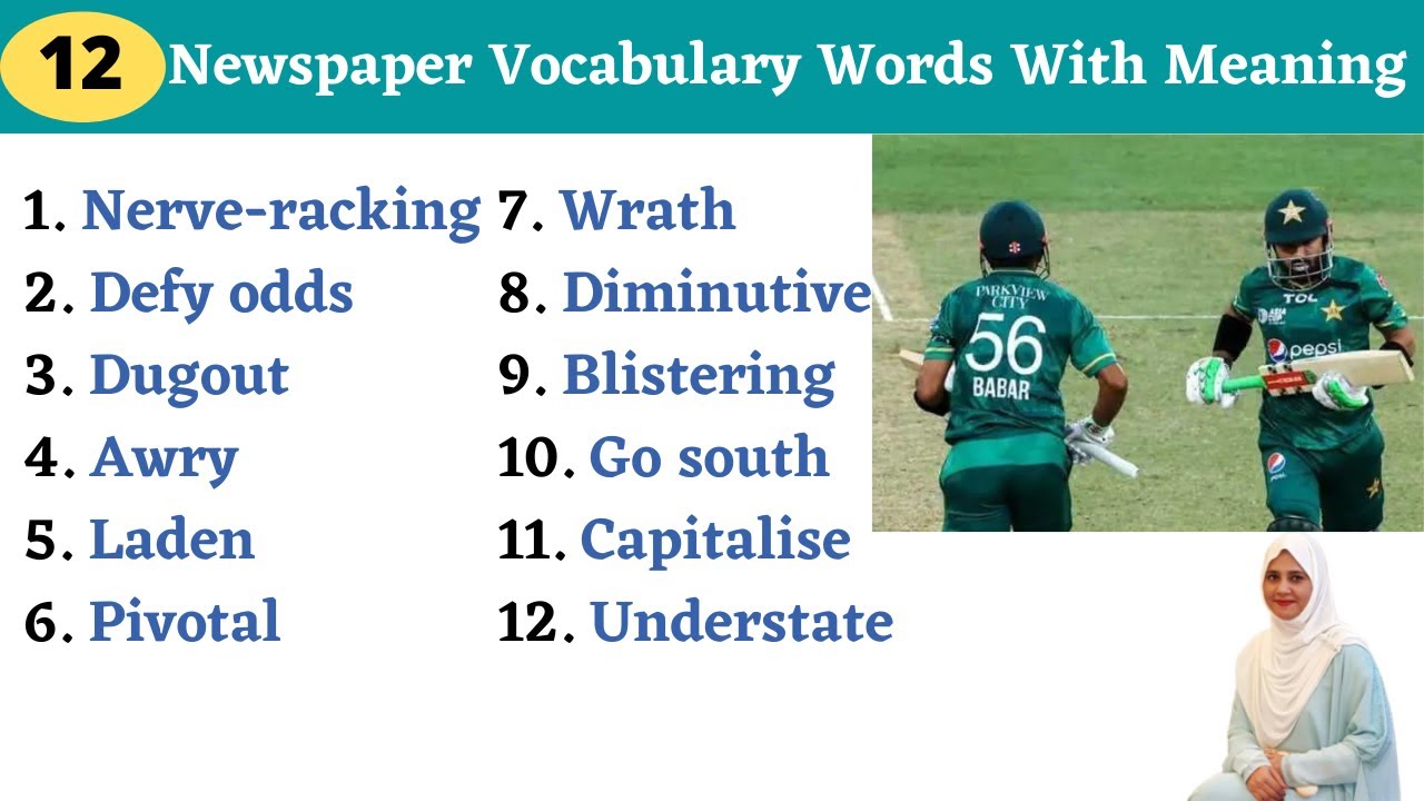 Newspaper vocabulary - Newspaper Vocabulary Words With Meaning ...