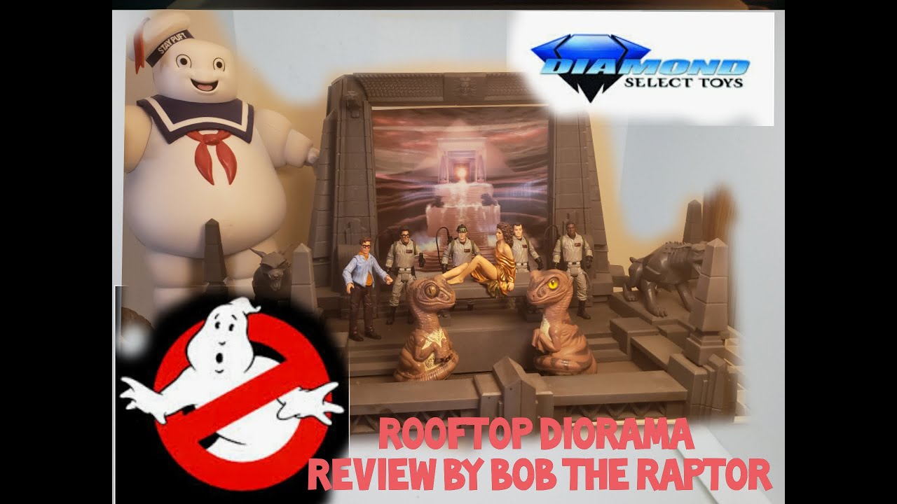 Diamond Select Toys Ghostbusters Rooftop Build A Diorama Review Figure ...