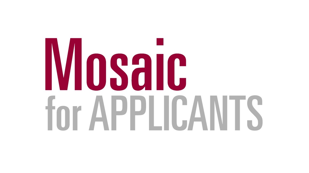 How To: Using McMaster's Mosaic Applicant Portal - YouTube
