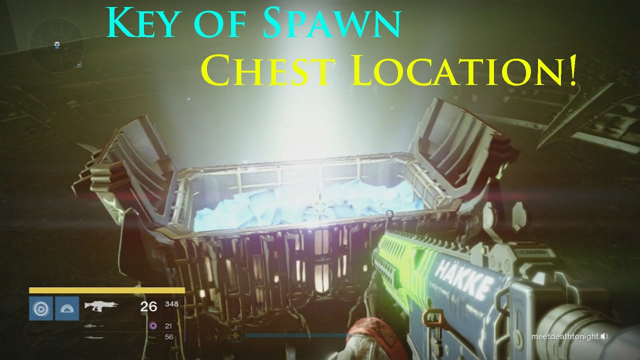 Destiny: Key of Spawn Chest Location - YouTube