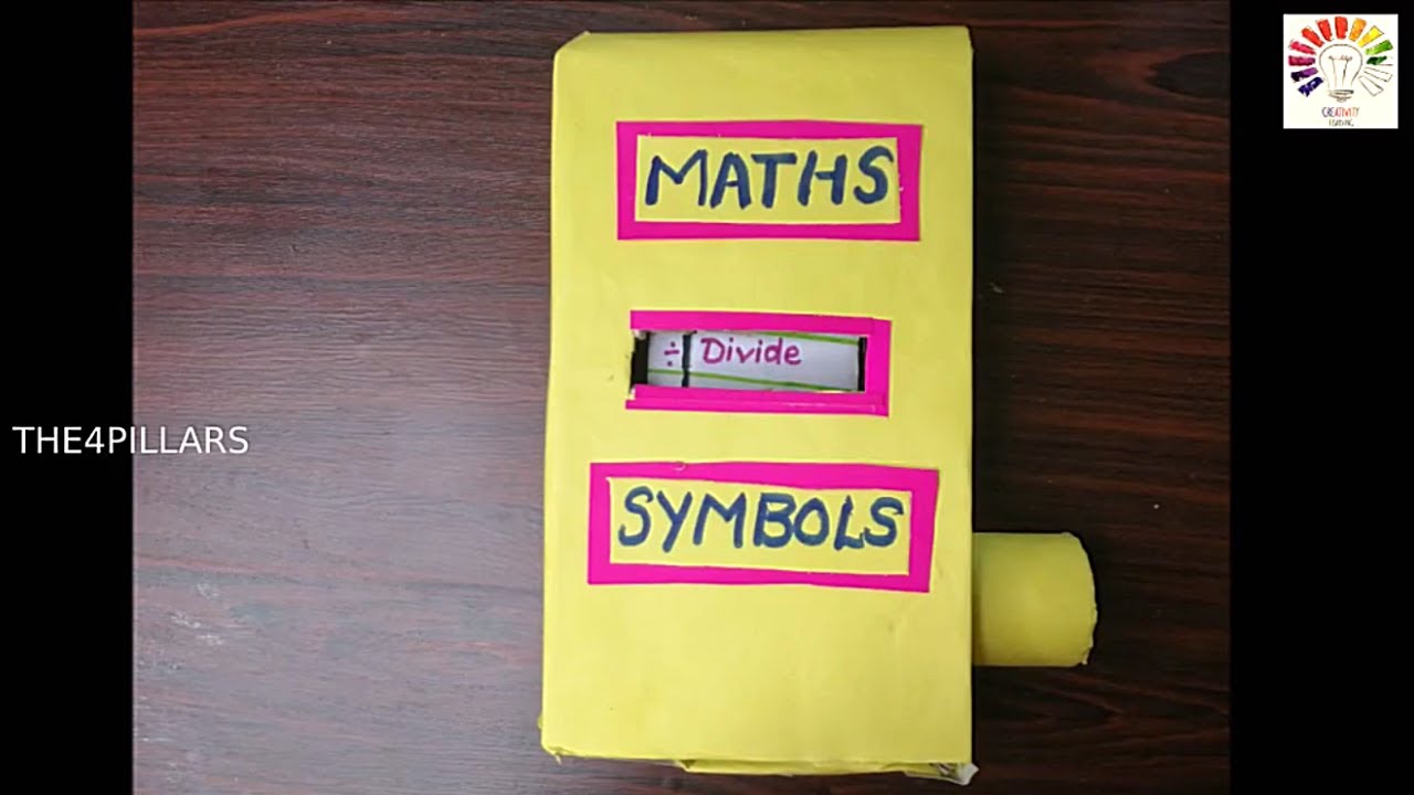 Math Symbols working model | math working model | math project model ...