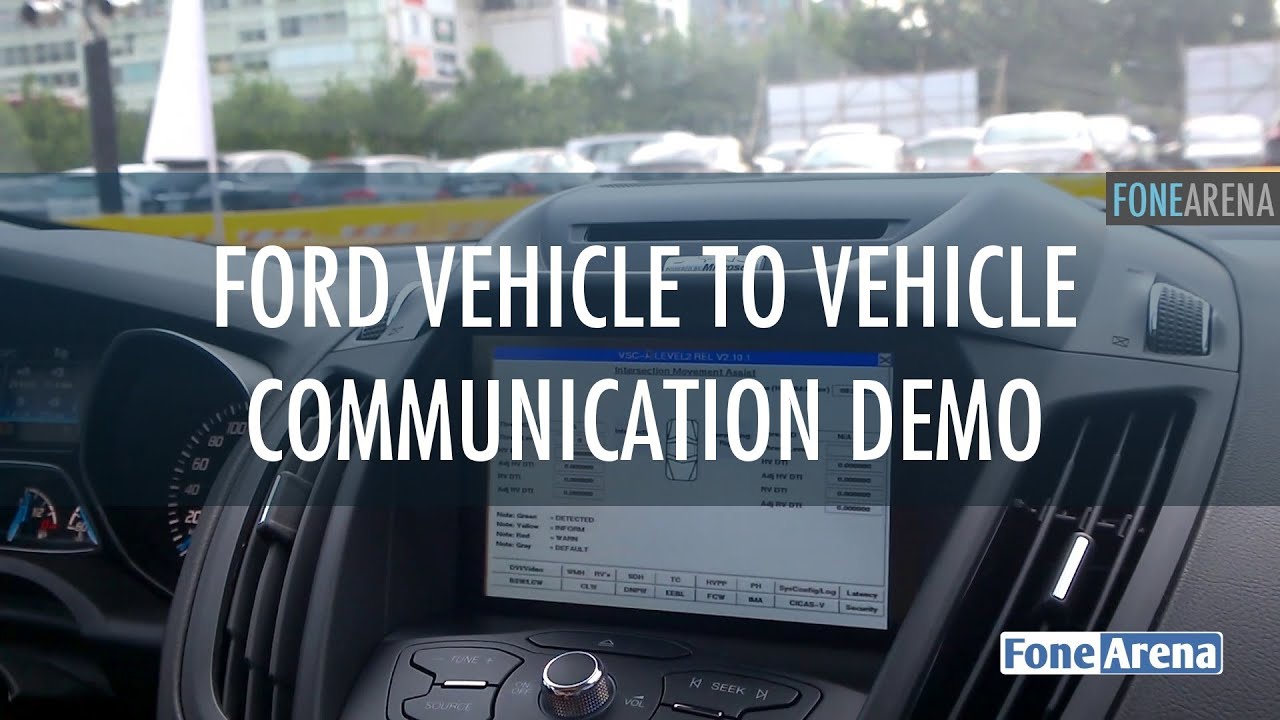 Ford Vehicle to Vehicle Communication Demo V2V - YouTube