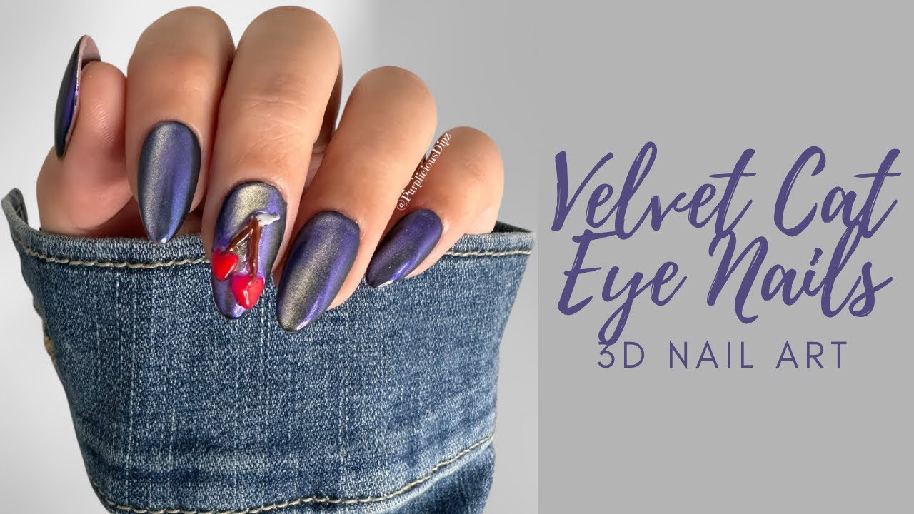 Velvet Cay Eye Nails | Chrome Cat Eye Nails | Function of Vex - YouTube