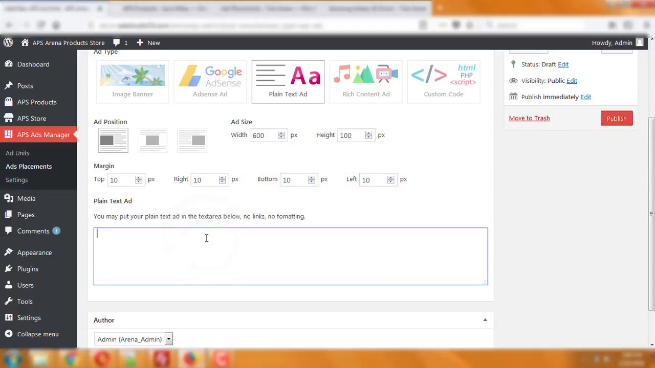How to Create Plain Text Ad Unit by Using APS Ads Manager - YouTube