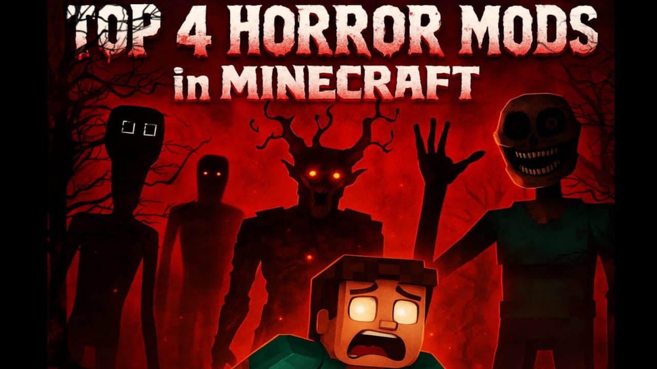 Top-7 minecraft horror mod for Minecraft bedrock l 1.21.+ - YouTube