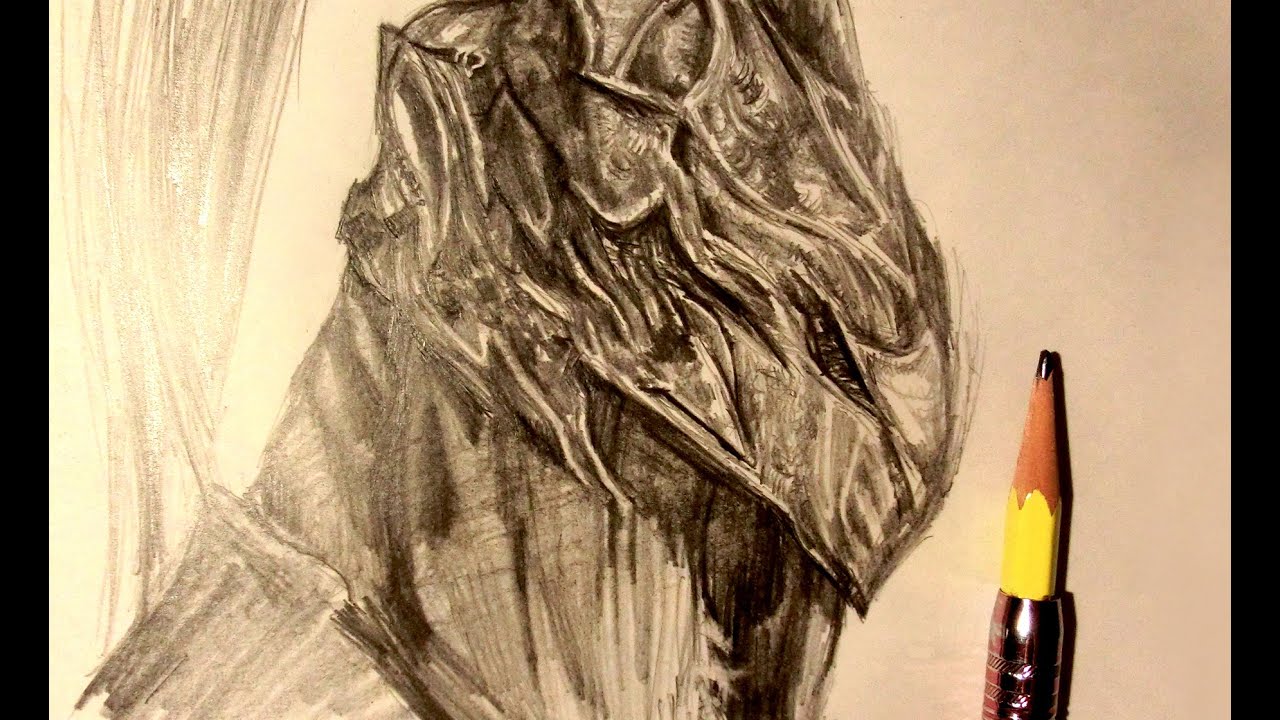 ASMR | Pencil Drawing 27 | Artorias (Request) - YouTube