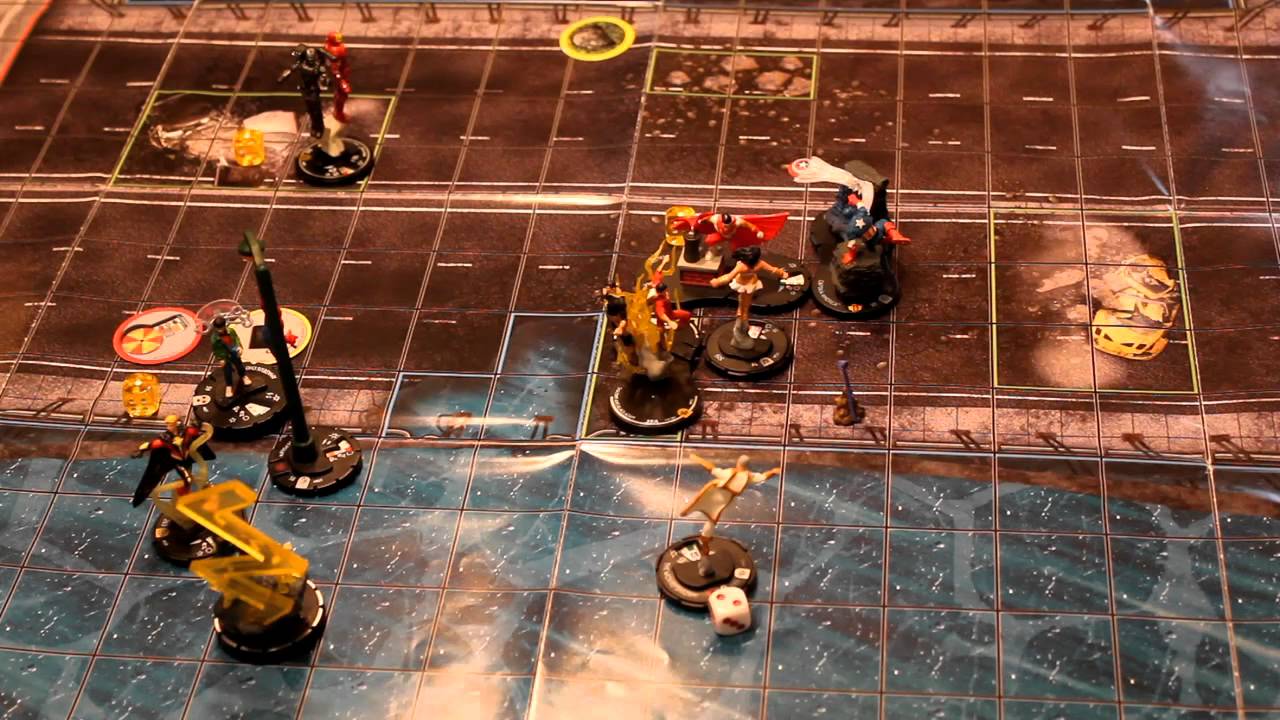 Heroclix Match #3 - How to Play Heroclix - Gameplay - Worst Luck Ever ...