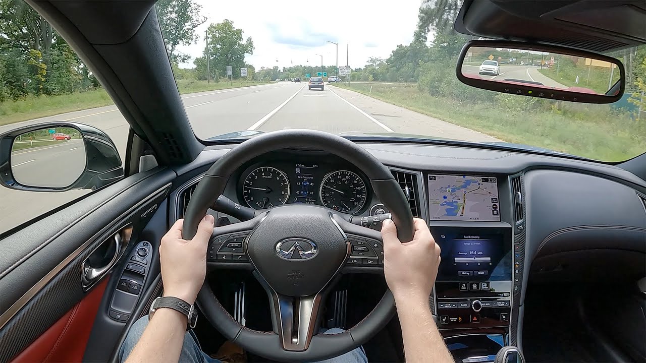 2022 Infiniti Q60 Red Sport 400 AWD - POV Test Drive (Binaural Audio ...