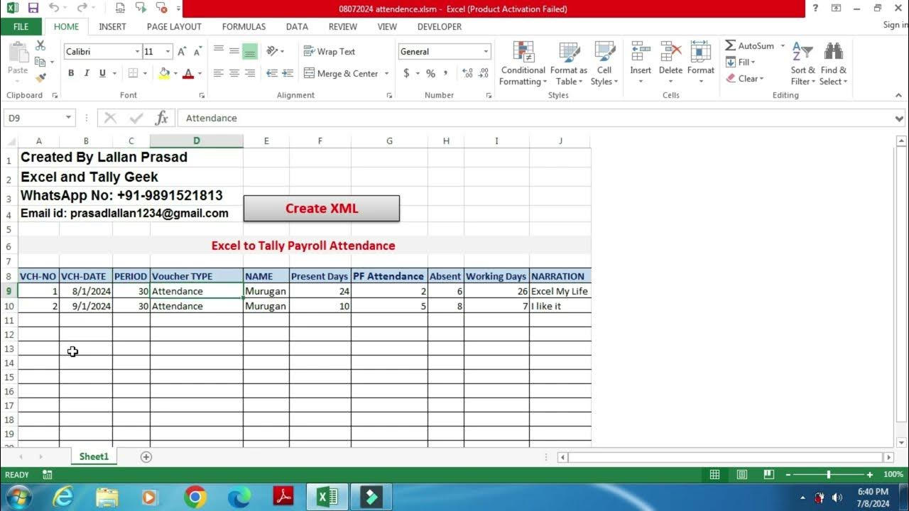 Excel to Tally Payroll|Attendance|Employee Masters|Payroll Tutorials| HR|Excel Payroll Tips ...