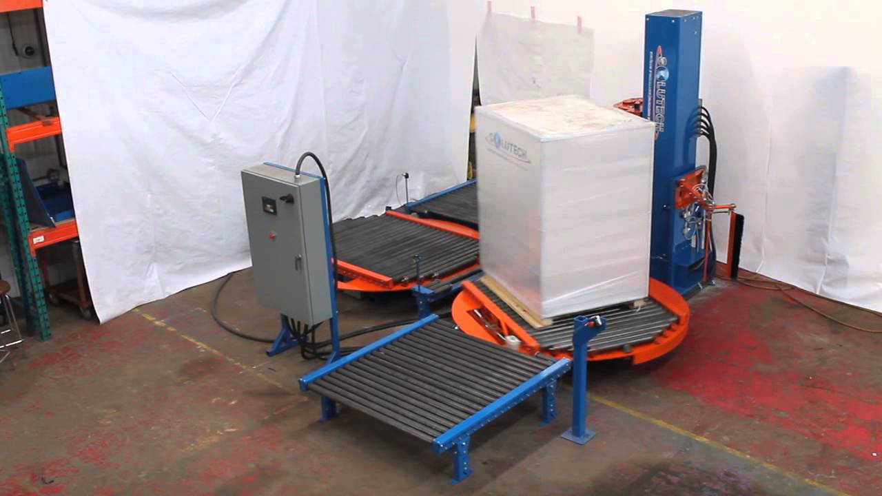 Emballeuse SOLUTECH à table tournante automatique - YouTube
