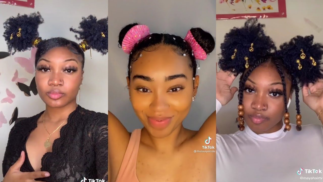 Easy hairstyles for natural hair || Tiktok compilation - YouTube