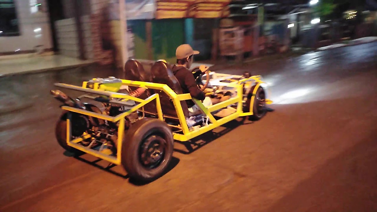 Mobil mini rakitan mesin honda 110cc - YouTube