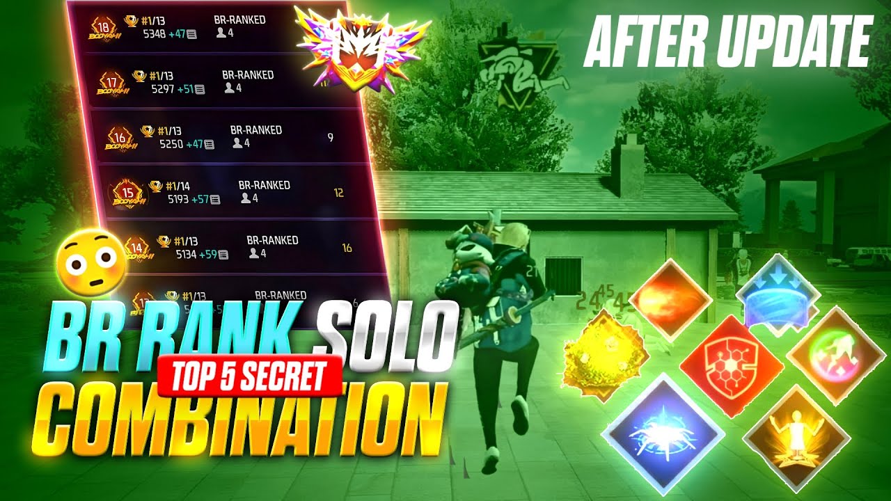 Top 5 Best combination br rank solo Grandmaster | After OB46 update BR ...