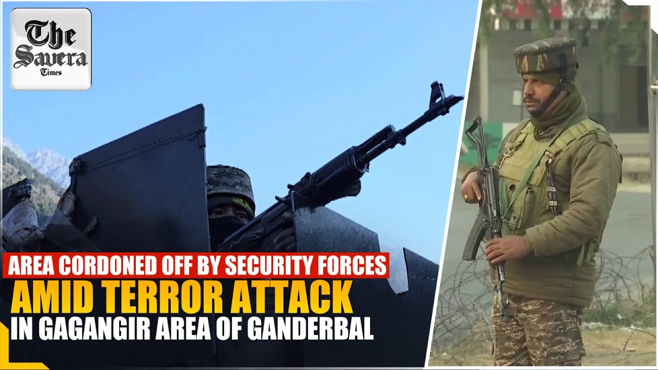 Area cordoned off by security forces amid Terror attack in Gagangir ...