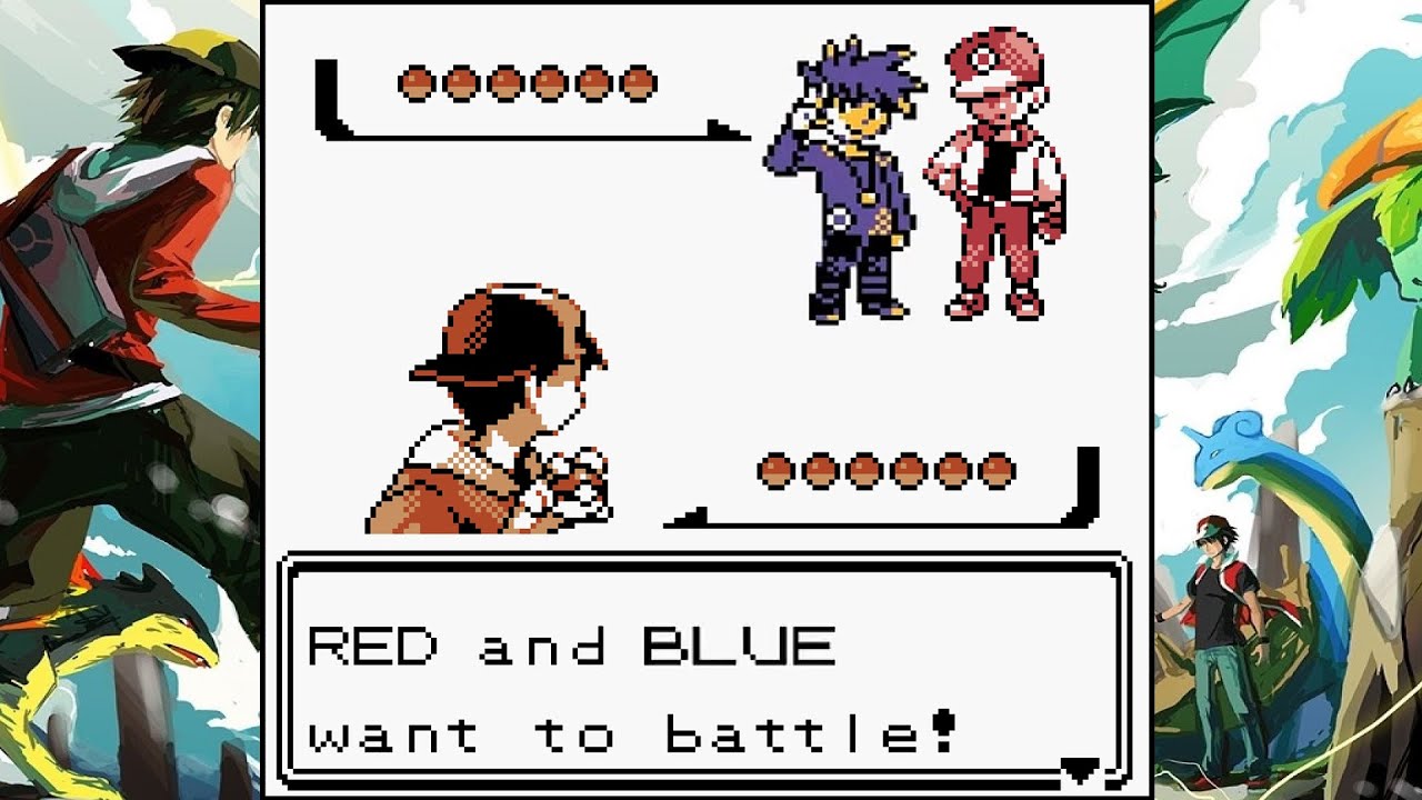 Red Pokemon Trainer Vs Gold