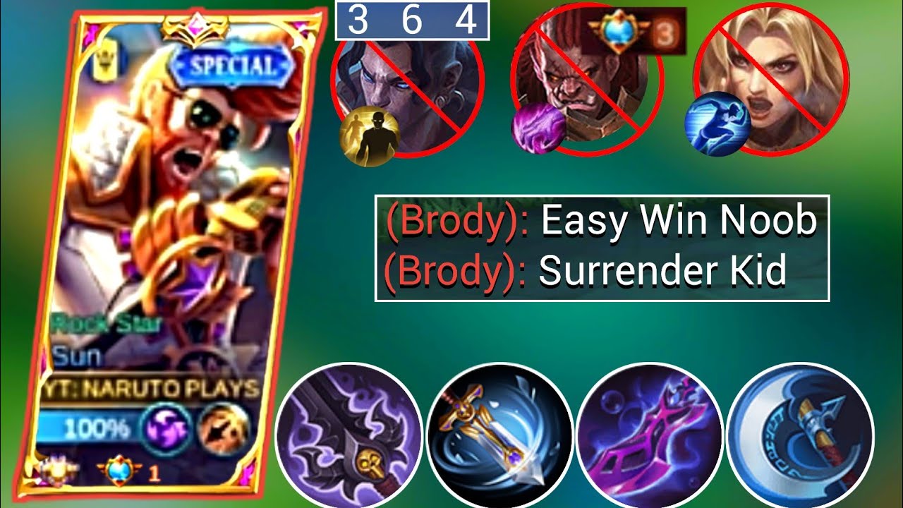 SUN CRITICAL ITEM CAN COUNTER BRODY EASILY | SUN BUILD AND EMBLEM 2022 ...