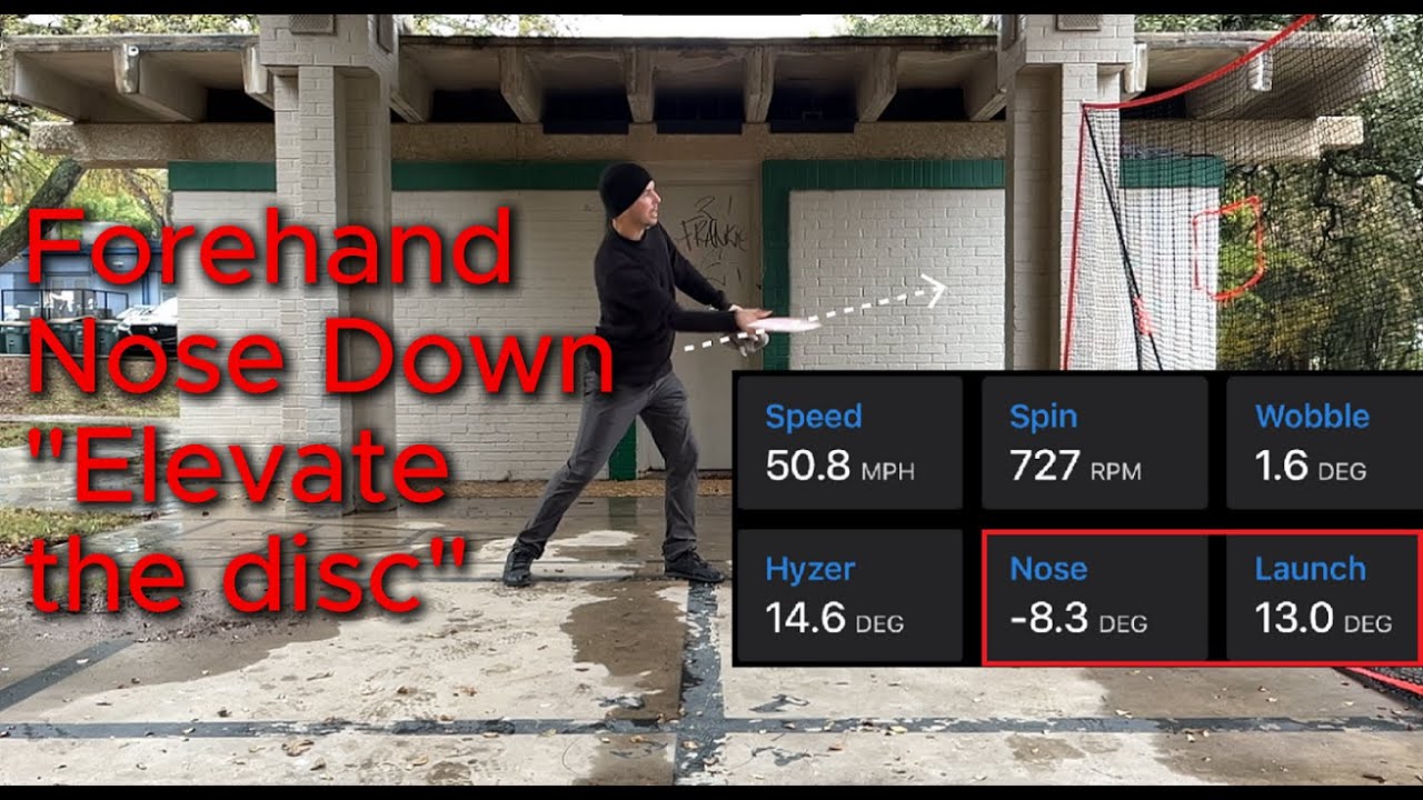 Forehand Nose Down "elevate the disc" - #discgolf tech disc - YouTube
