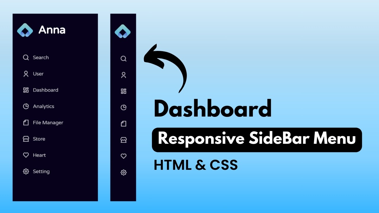 Build A Responsive Sidebar Menu Using Html And Css Side Navigation 4586