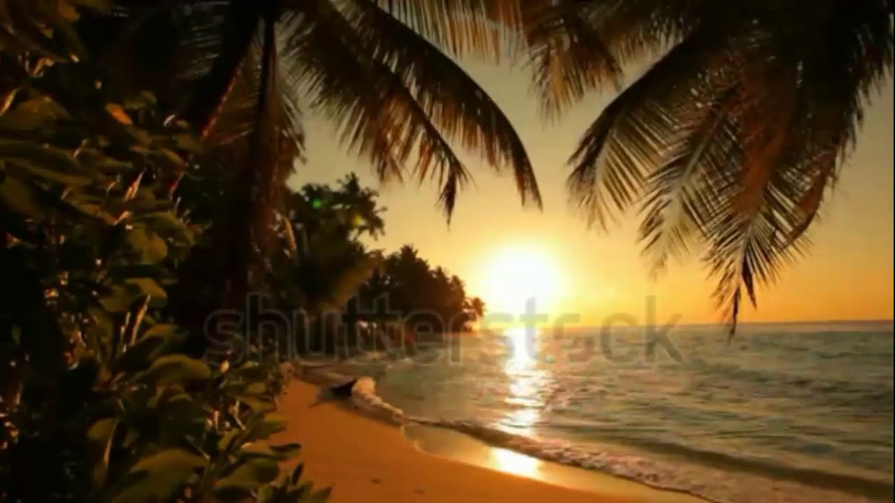 15 Min Tropical Sunset Beach Relaxation Music - YouTube