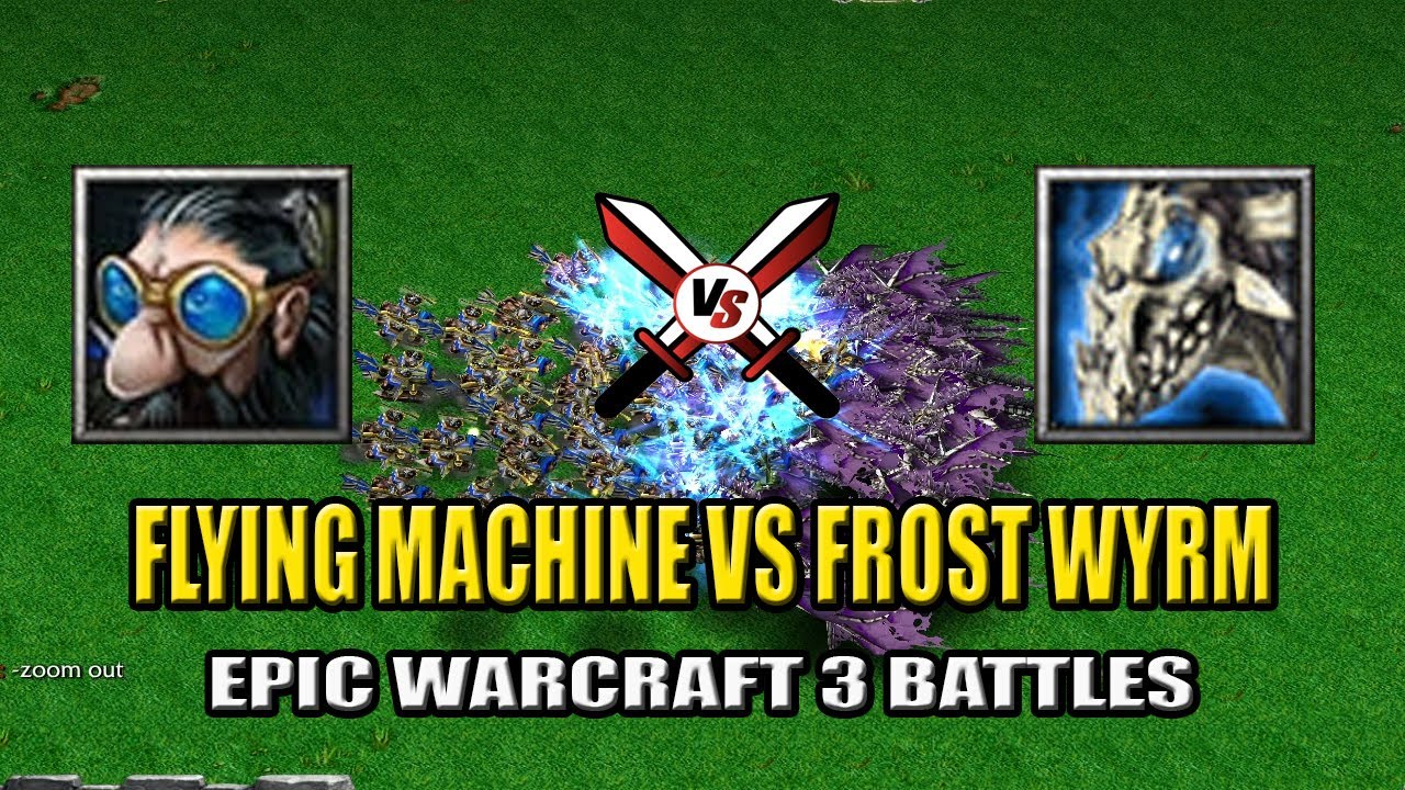 Flying Machine vs Frost Wyrm (No Upgrades) - Warcraft 3 - YouTube