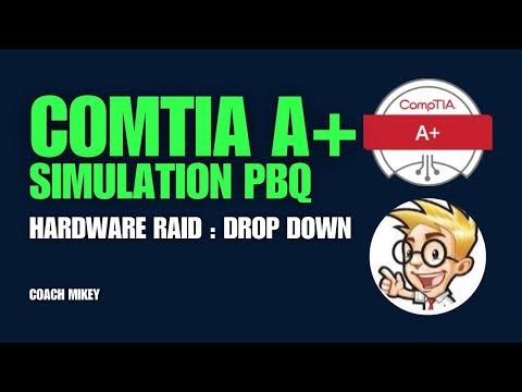 Hardware RAID - Simulation - PBQ - Drop Down - CompTIA A+ 220 - 1101 - YouTube